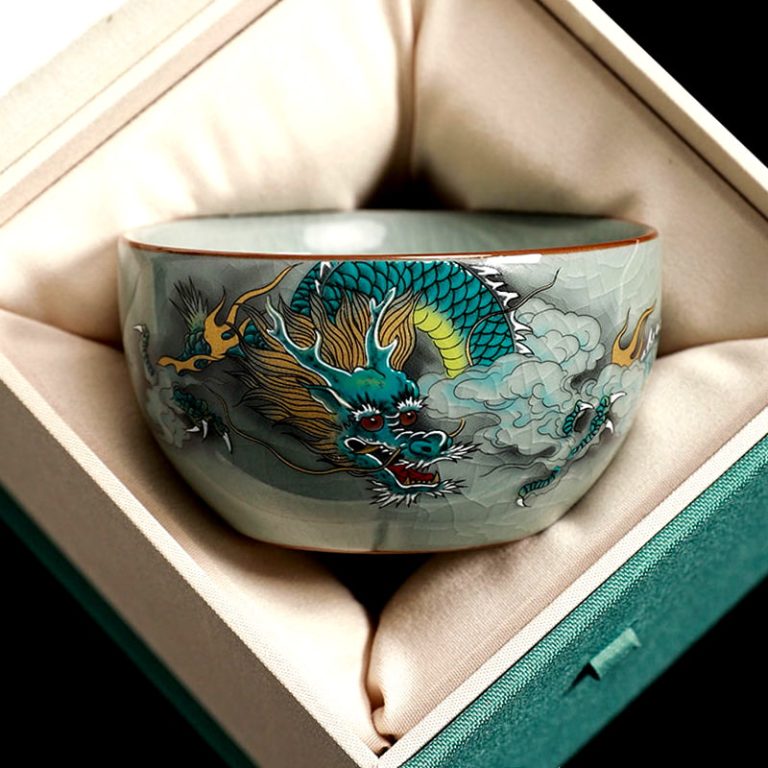 5.9 Fl Oz/175 ML Traditional Antique Chinese Pattern Tea Ceremony Cups