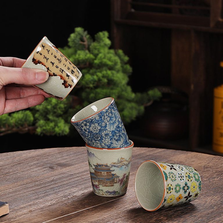 5.9 Fl Oz/175 ML Traditional Antique Chinese Pattern Gong Fu Tea ...