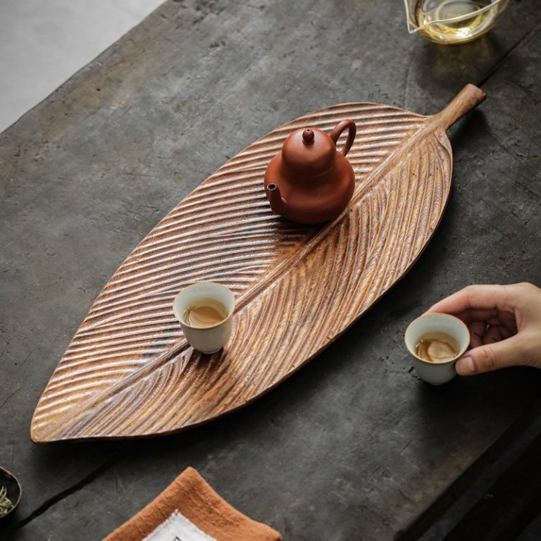 Vintage Japanese Ceramic Tray for Serving Tea with Water Drains and ...