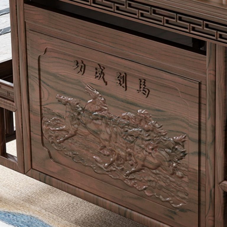 Solid Wood Chinese Gongfu Tea Table with Chairs